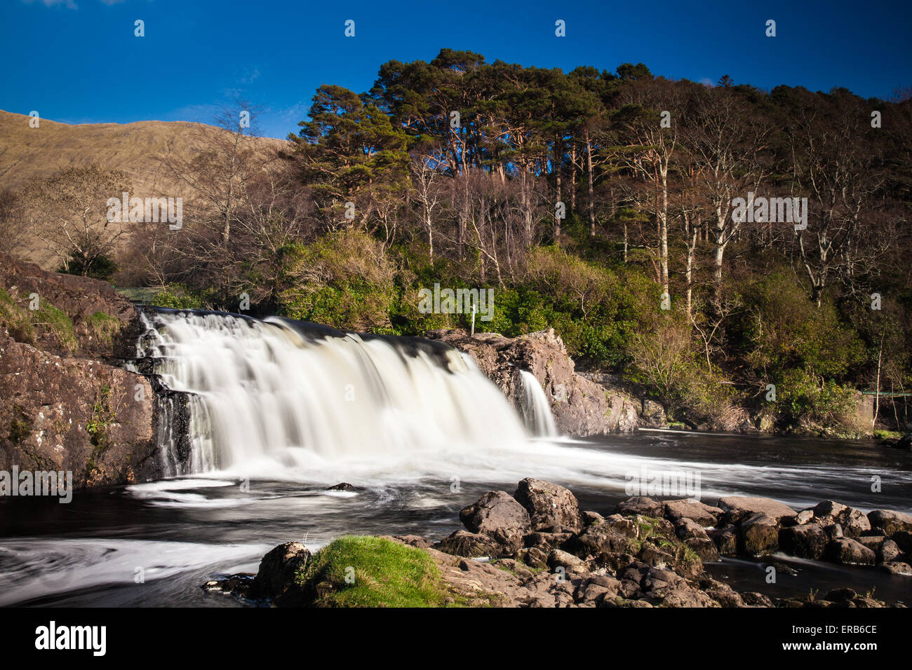Aasleagh Falls, Erriff River, near the Road R335, Clog, County Mayo ...