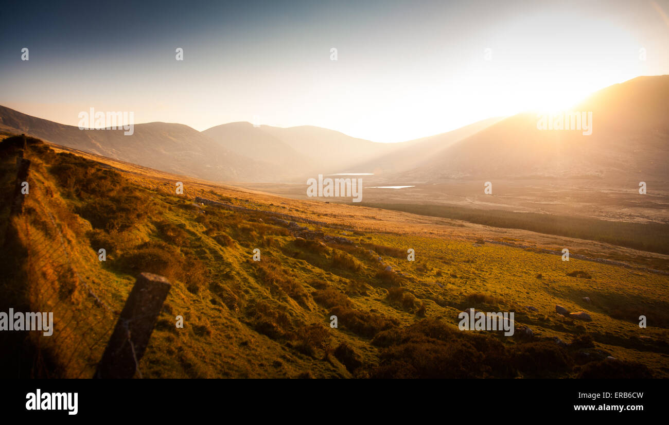 View from the road near Conor Pass, between Dingle and Tralee. County ...