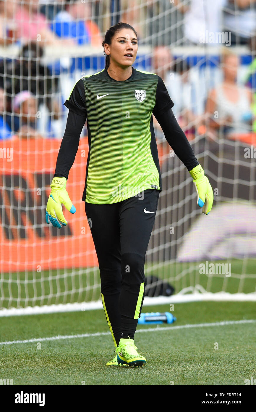 Harrison, New Jersey, USA. 30th May, 2015. United States goalie Hope ...