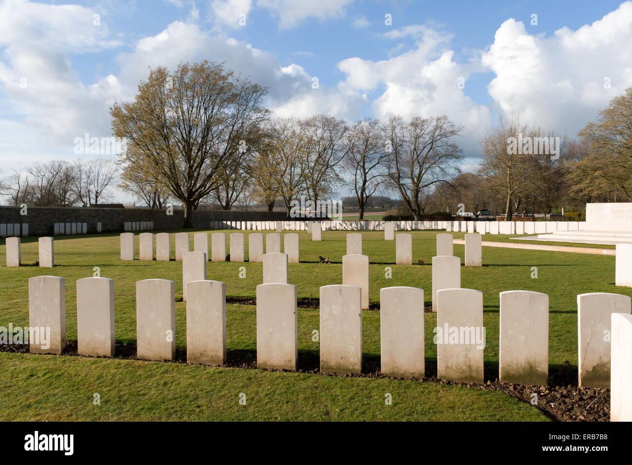 cemetery fallen soldiers in World War I Flanders Belgium Stock Photo ...