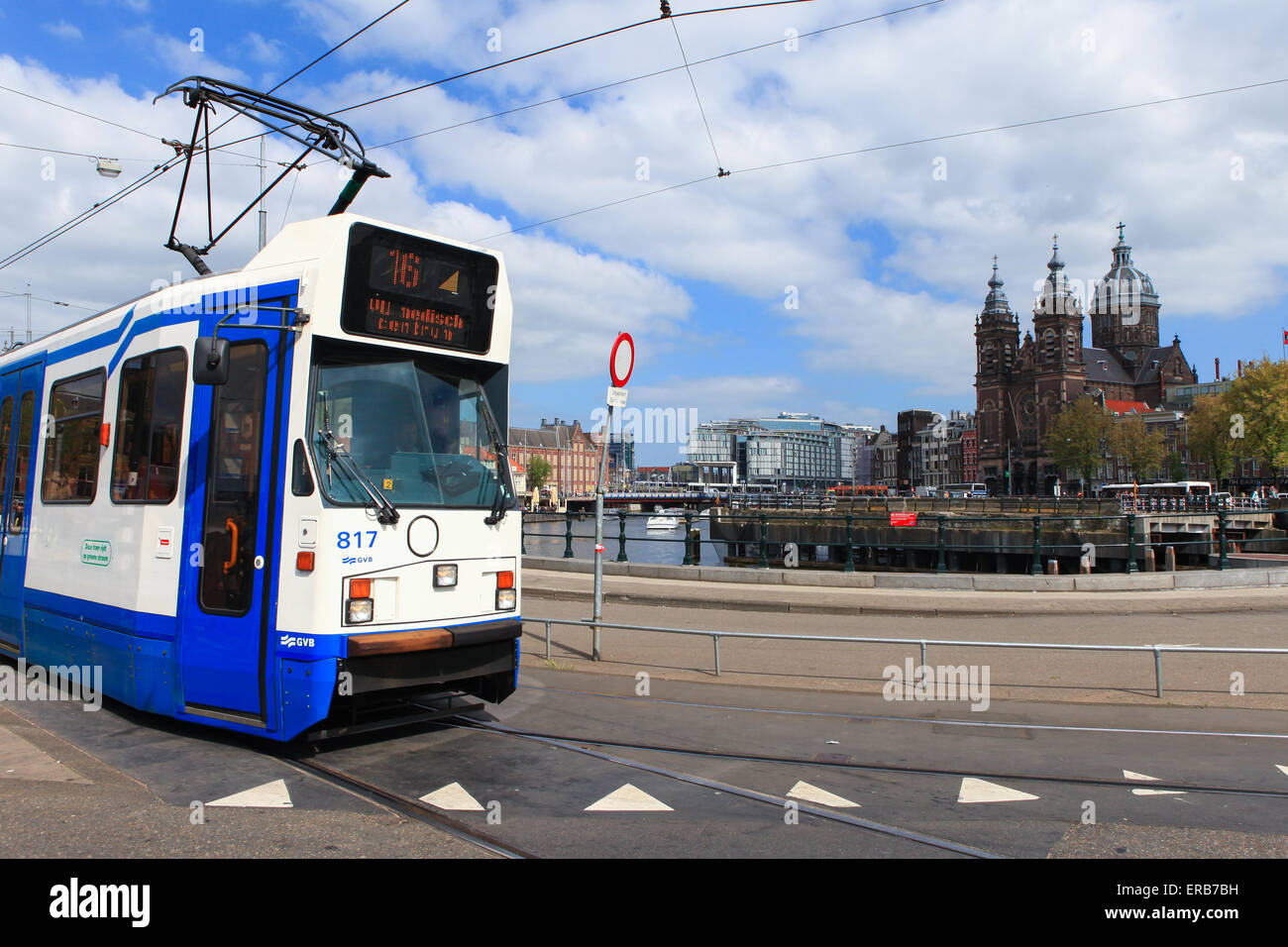 Amsterdam central station tram hi-res stock photography and images - Alamy