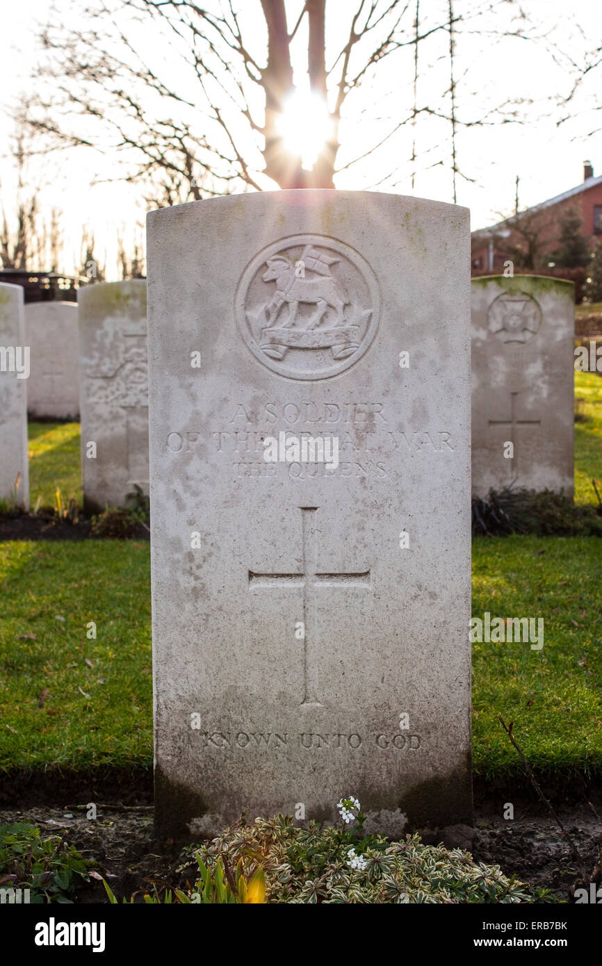cemetery fallen soldiers in World War I Flanders Belgium Stock Photo ...