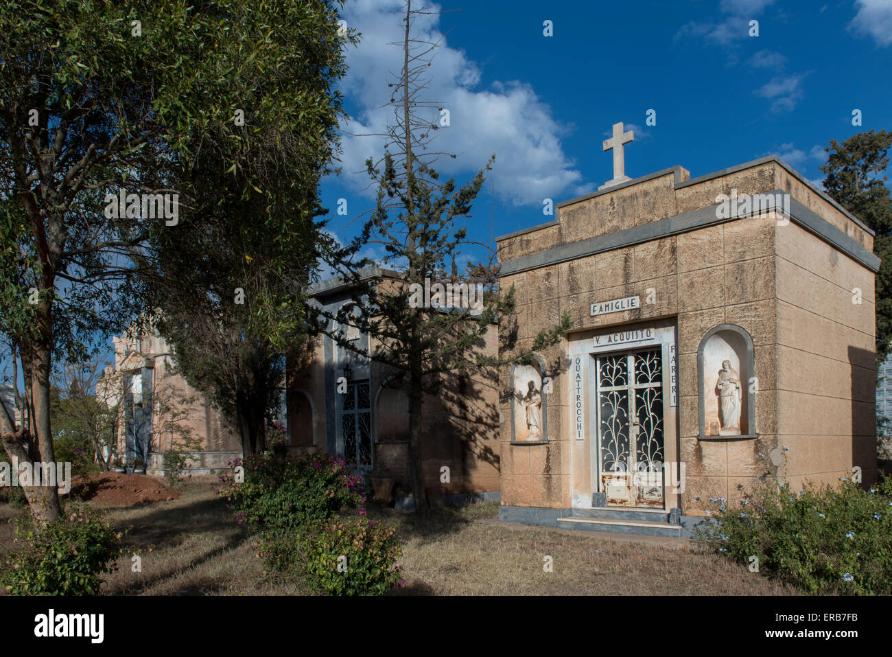 Italian Burial Vault, Italian Military Cemetery, Asmara Stock Photo - Alamy