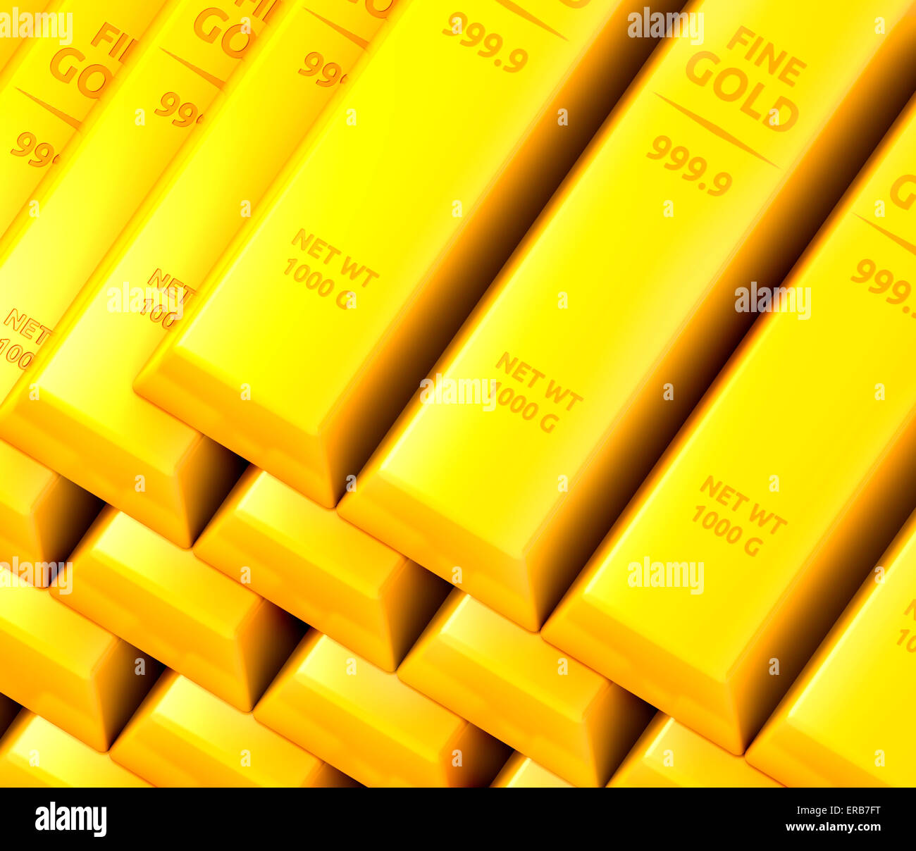 3D rendering of the gold Stock Photo - Alamy