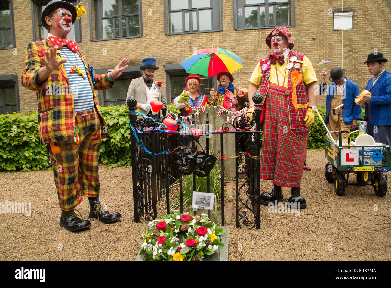 London, UK. 31st May, 2015. Members of Clowns International lay annual ...