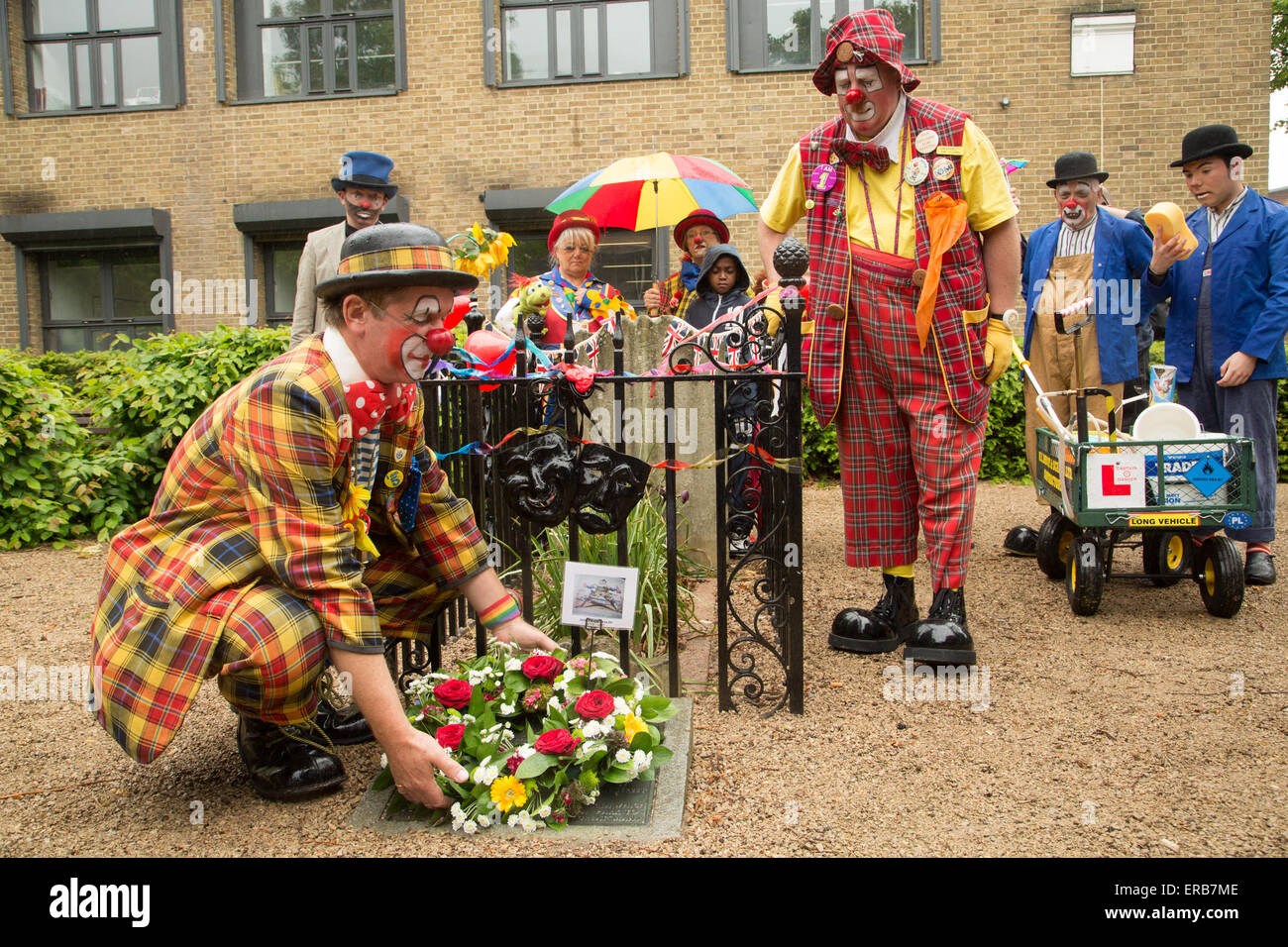 London, UK. 31st May, 2015. Members of Clowns International lay annual ...
