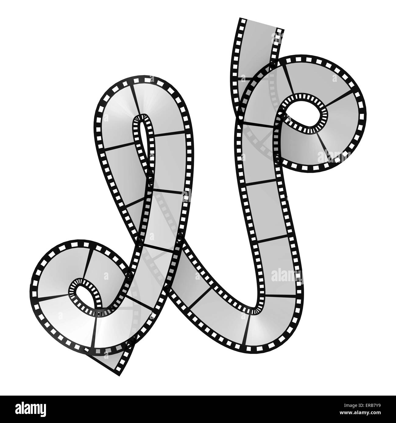Illustration of the film strip alphabet letter Stock Photo - Alamy