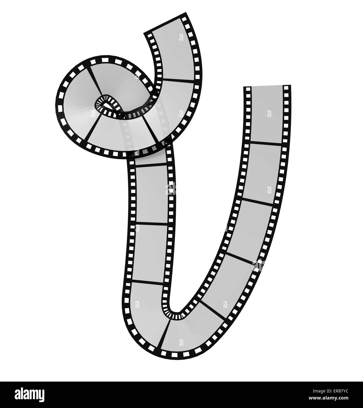 Illustration of the film strip alphabet letter Stock Photo - Alamy