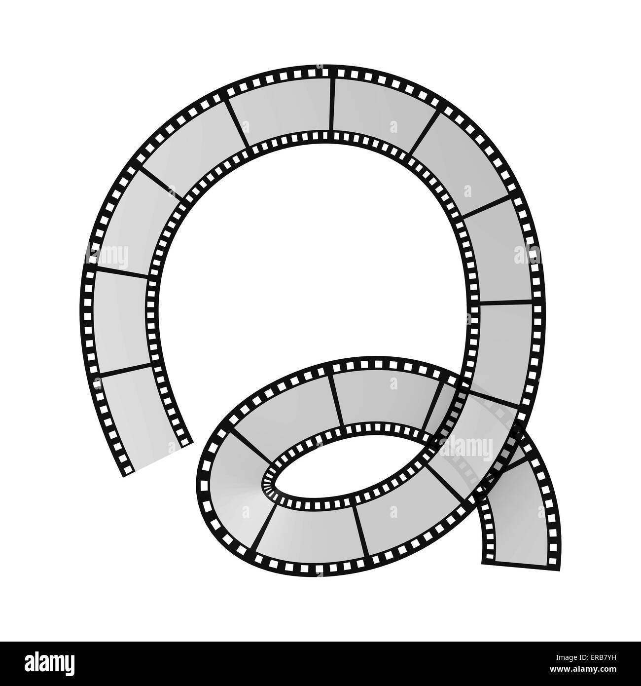 Illustration of the film strip alphabet letter Stock Photo - Alamy