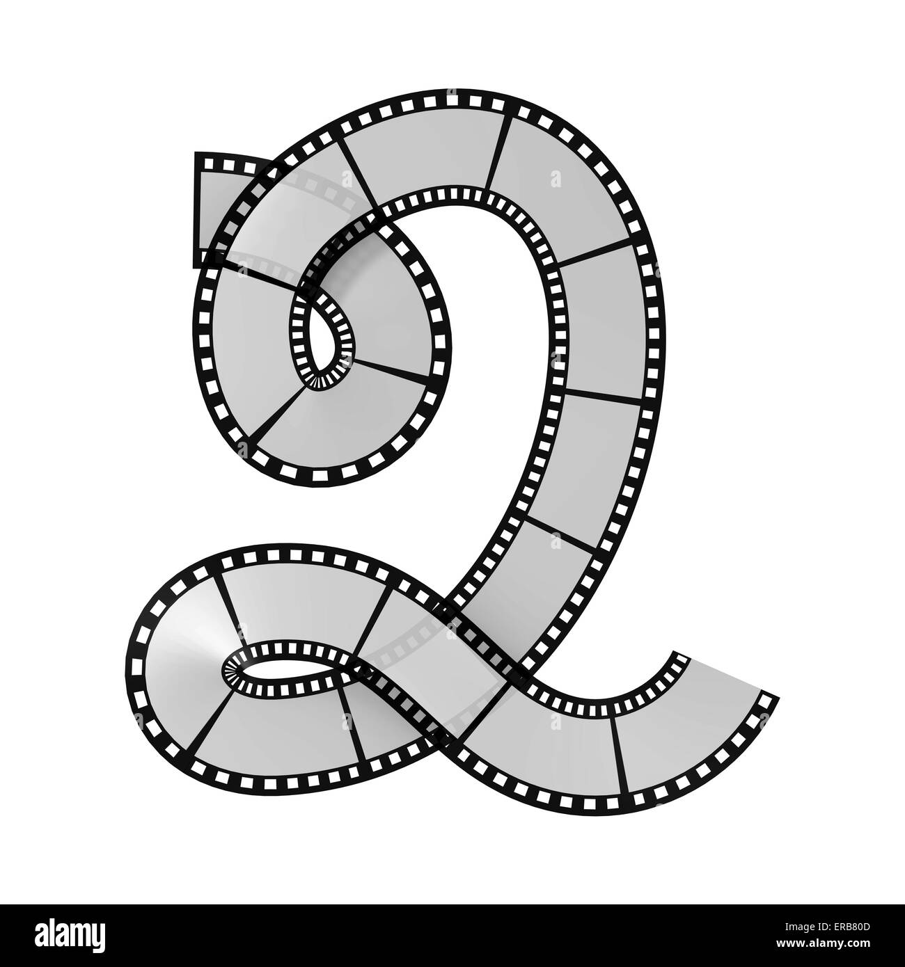 Illustration of the film strip alphabet letter Stock Photo - Alamy