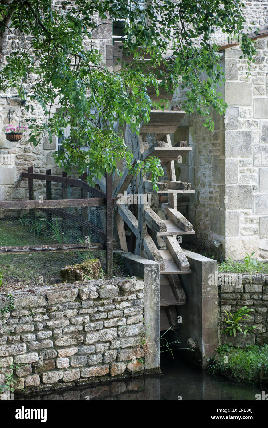 Waterwheel at a french country house Stock Photo - Alamy