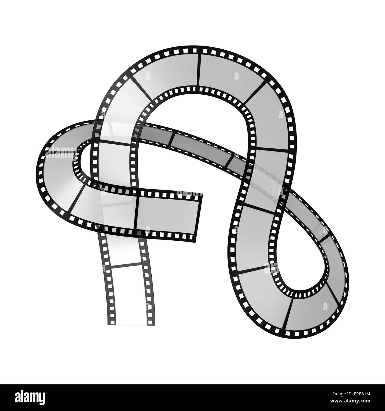 Illustration of the film strip alphabet letter Stock Photo - Alamy