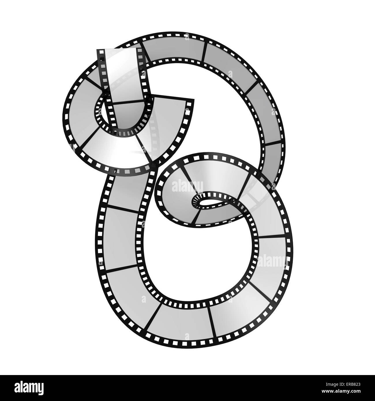 Illustration of the film strip alphabet letter Stock Photo - Alamy