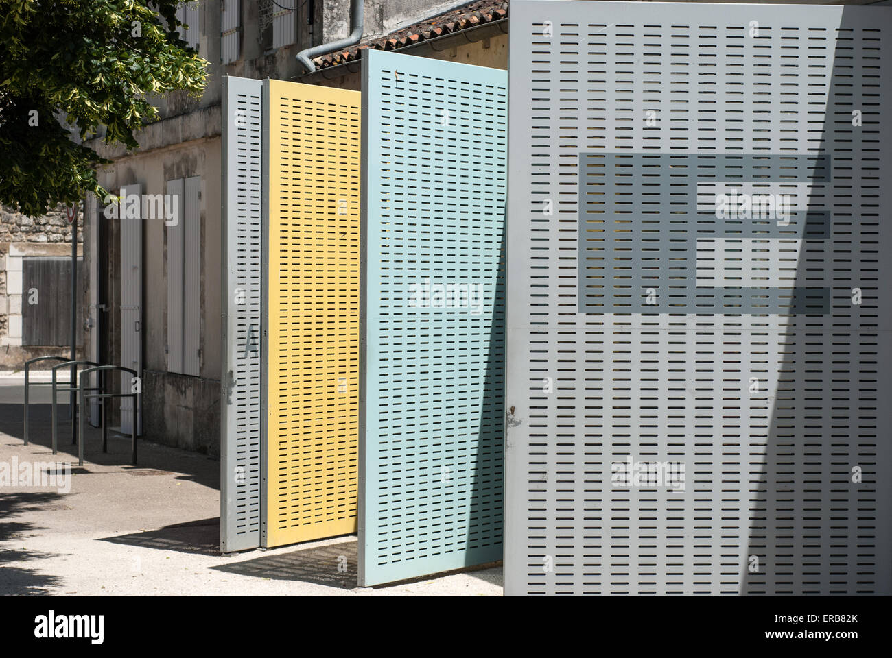 French contemporary public building with sun protection screens Stock ...