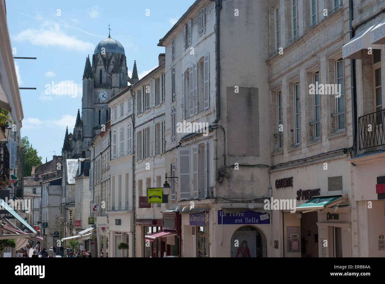 The gothic cathedral, St Peter's in Saintes, Charente-Maritime France ...