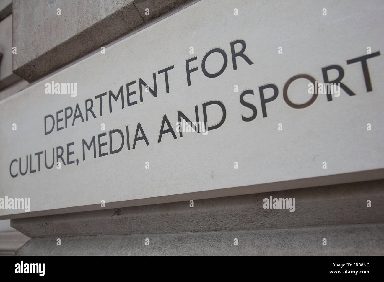 Sign for the Department for Culture, Media and Sport. London, UK. The ...