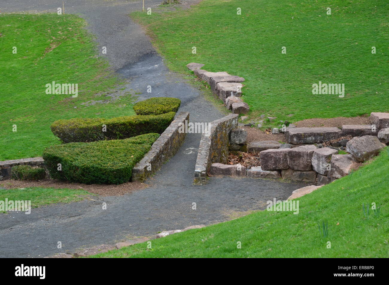 A walkway bridge over a brook Stock Photo - Alamy
