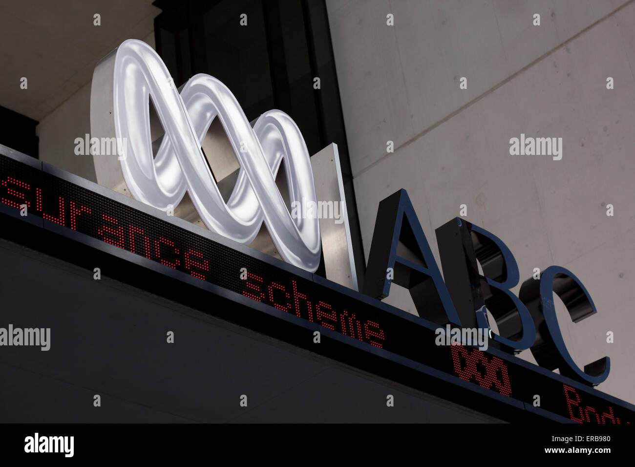 Australian Broadcasting Corporation sign Stock Photo - Alamy