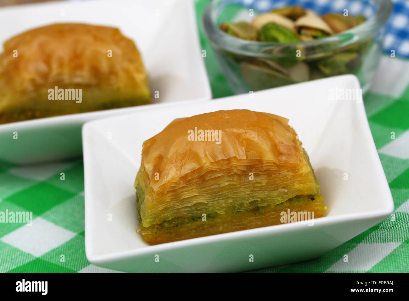Pistachio baklava oriental pastry hi-res stock photography and images ...