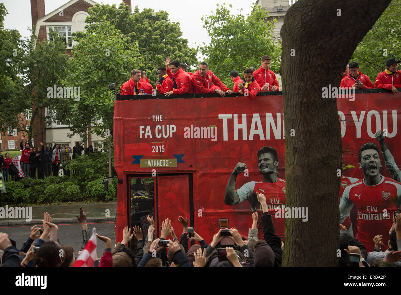Arsenal victory parade hi-res stock photography and images - Alamy