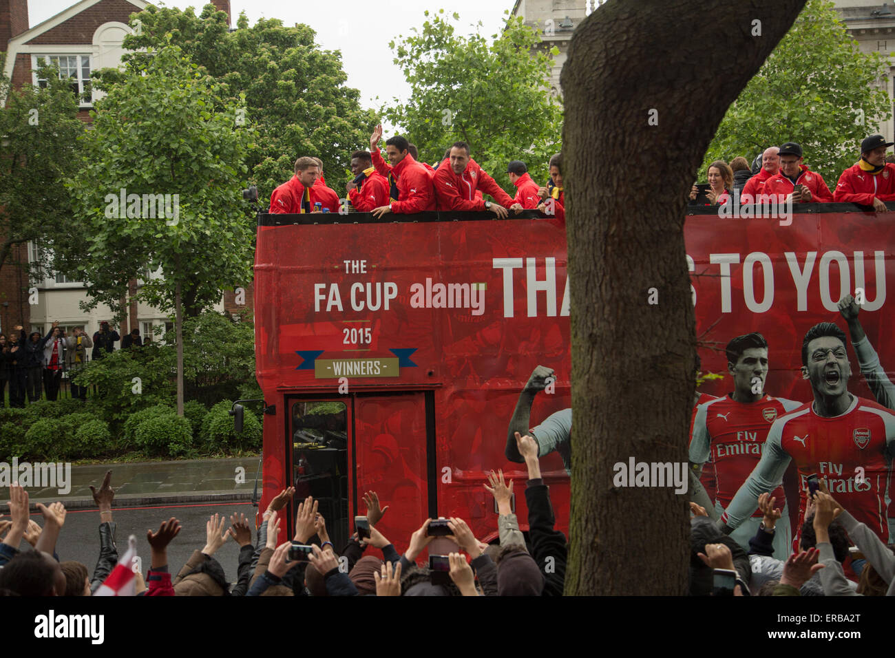 Arsenal victory parade hi-res stock photography and images - Alamy