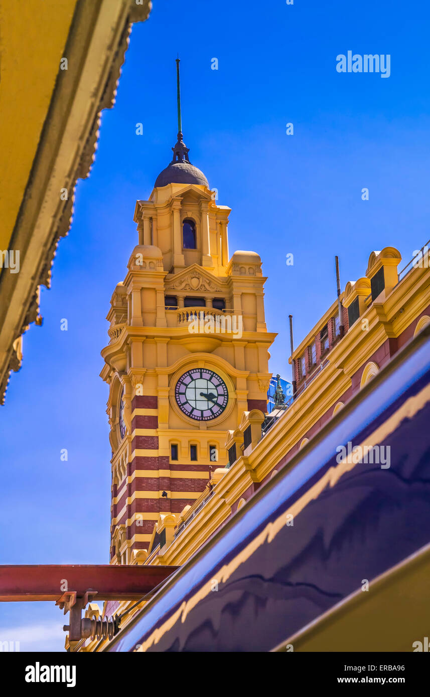 Flinder Street Station and clocktower, Melbournes iconic railway ...