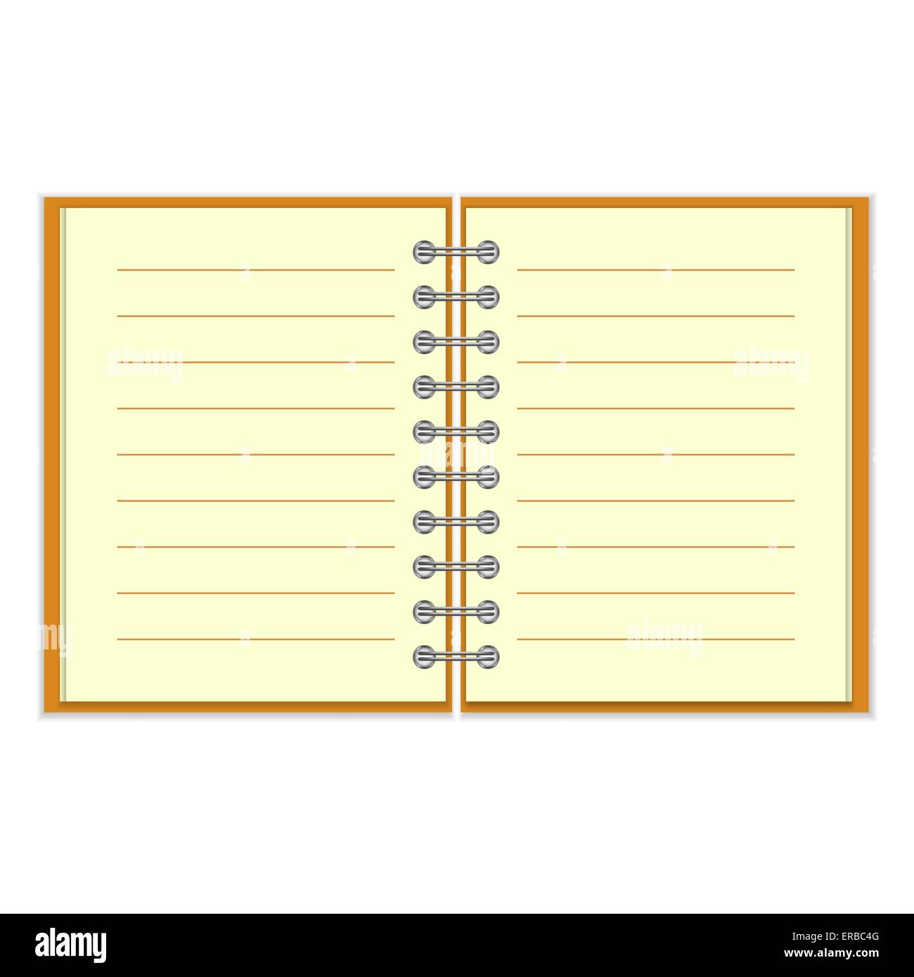 Open spiral lined notebook Stock Vector Image & Art - Alamy