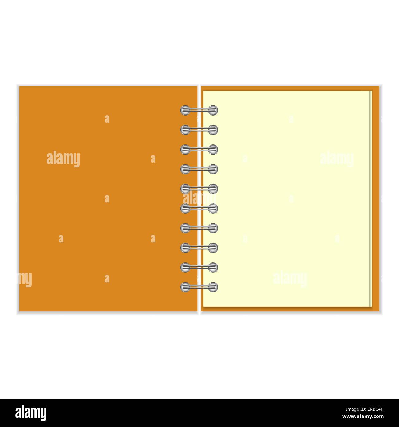 Open empty notebook with orange cover Stock Vector Image & Art - Alamy