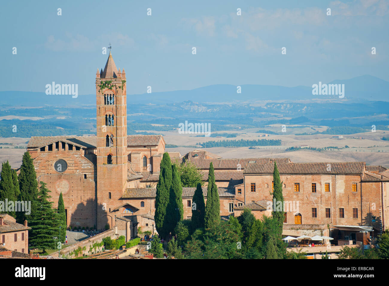view over Basilica di San Clemente in Santa Maria dei Servi and Tuscan ...