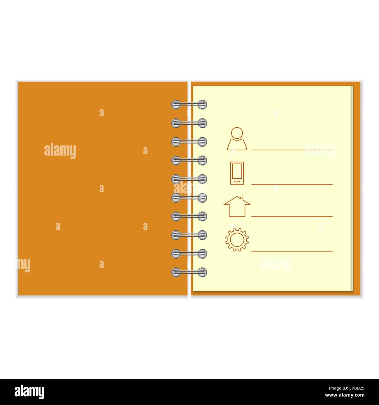 Ring bound book Stock Vector Images - Alamy