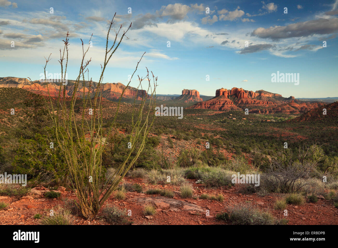 Cathedral Rock and Castle Rock at sunset in Sedona, arizona Stock Photo ...