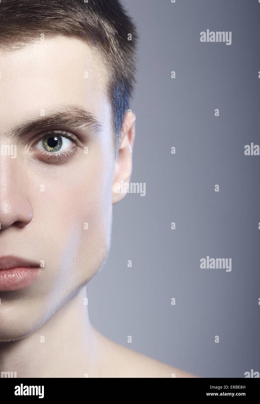 serious handsome young man, close up portrait Stock Photo - Alamy
