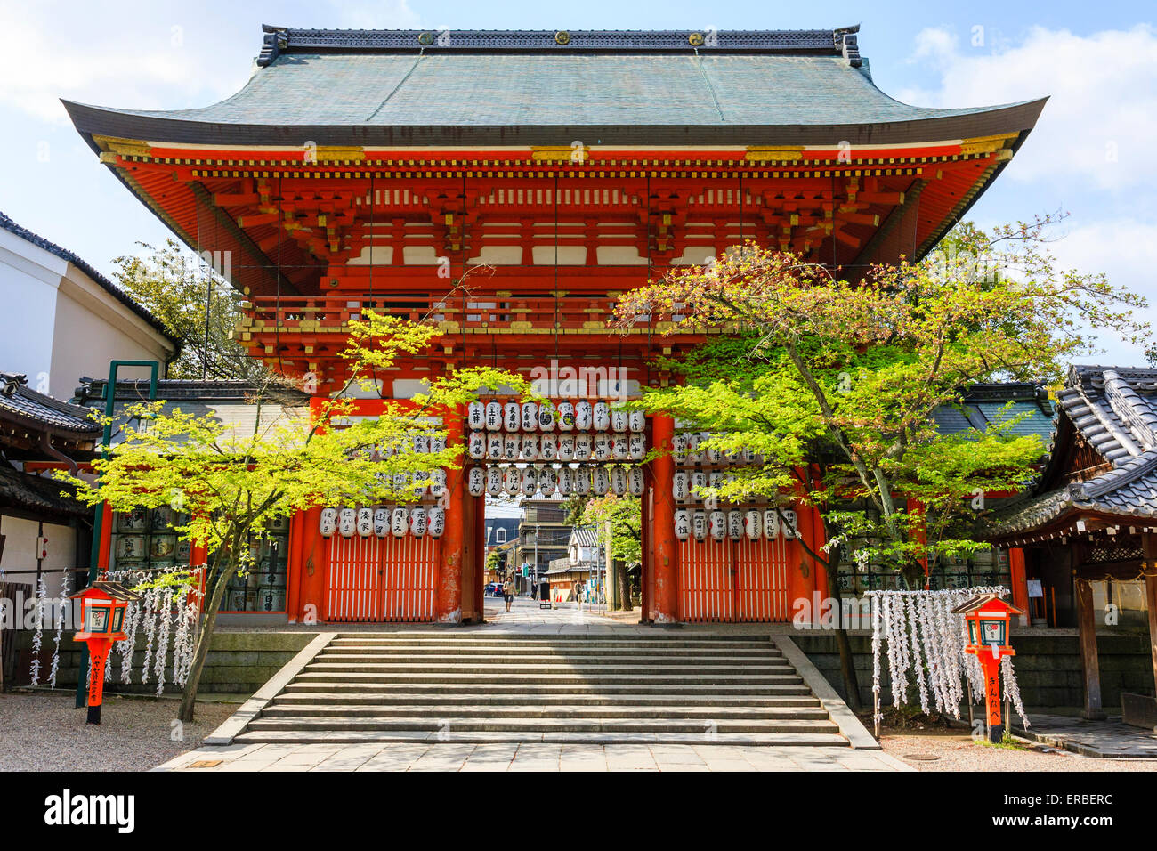 The Romon, a two story vermilion gate in the architectural style of the ...