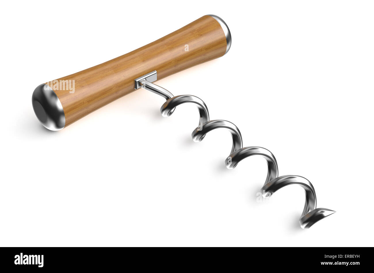 basic corkscrew isolated on white background Stock Photo - Alamy
