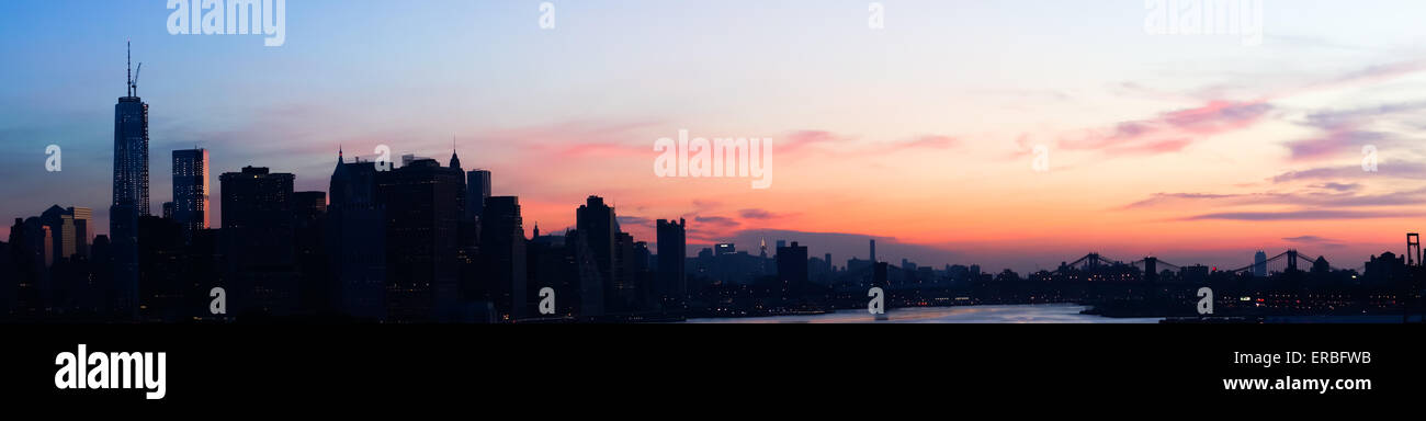 New York Sky Line at Dawn Stock Photo - Alamy