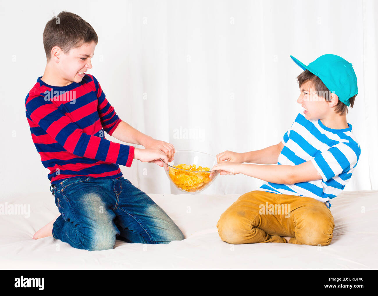 Angry boy bed hi-res stock photography and images - Alamy