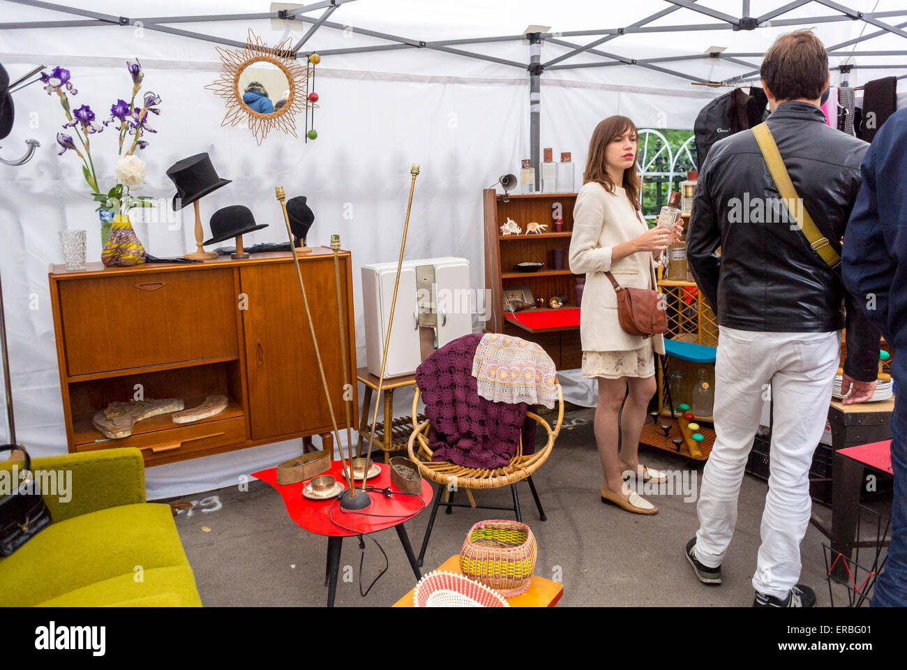 Paris, France, People Shopping French Flea Markets Sale, Vintage Market ...