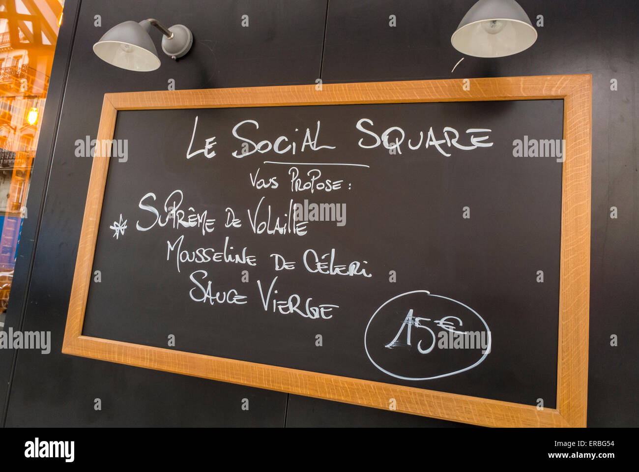 Paris, France, Detail, Sign Chalkboard, Handwritten French Cafe Bistro ...