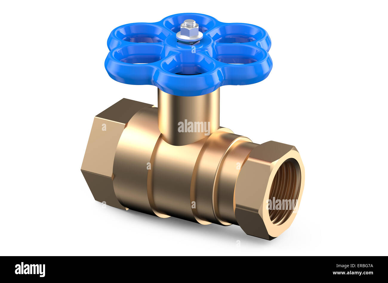 blue valve isolated on white background Stock Photo - Alamy
