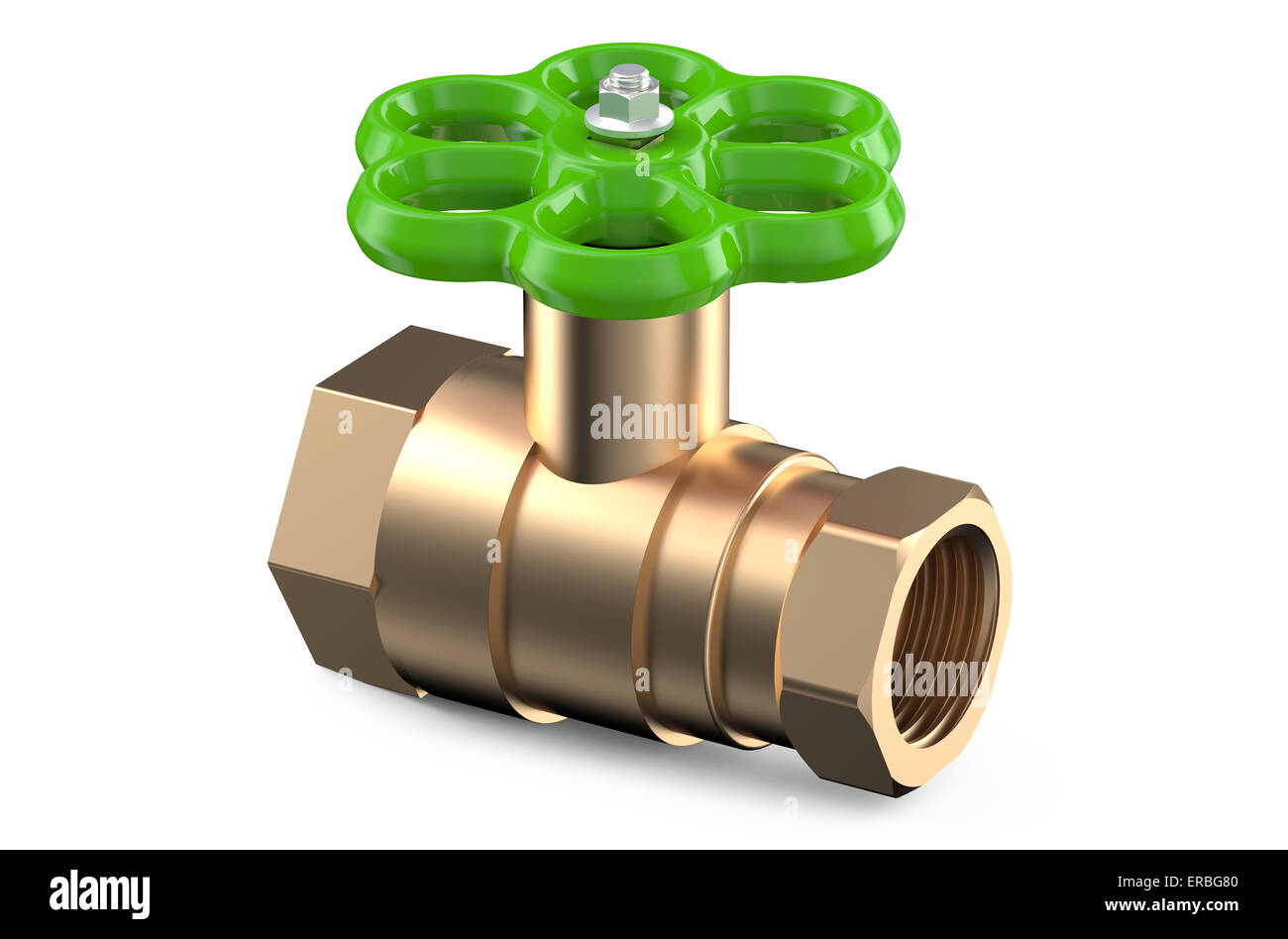 green valve isolated on white background Stock Photo - Alamy