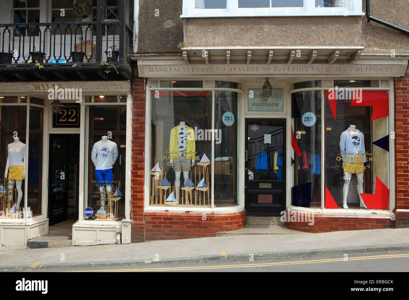 Jack Wills shop, Salcombe, South Hams, Devon, England, UK Stock Photo ...