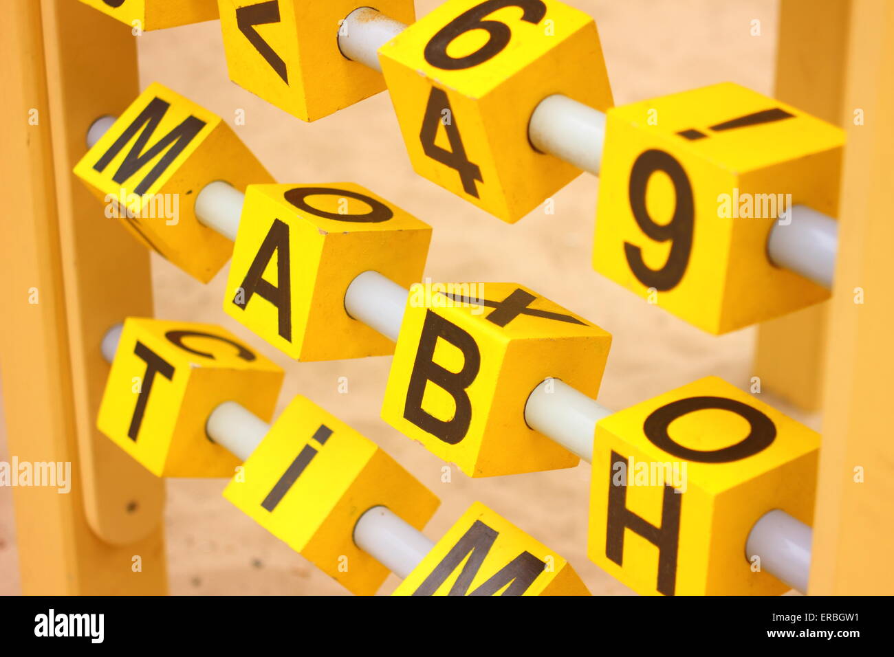 letters and numbers in the form of cubes Stock Photo - Alamy