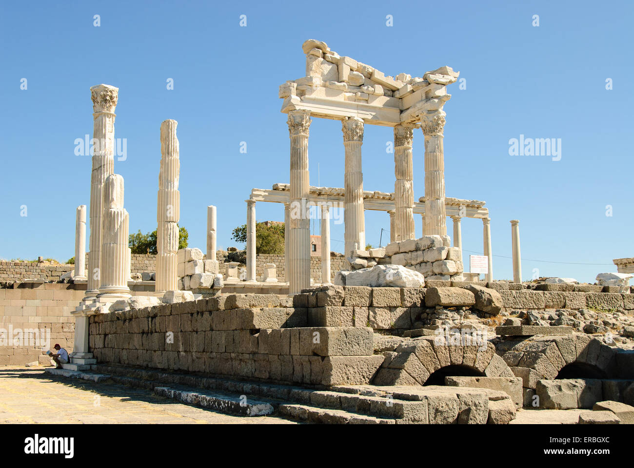 The Temple of Trajan at Pergamon in Turkey Stock Photo - Alamy