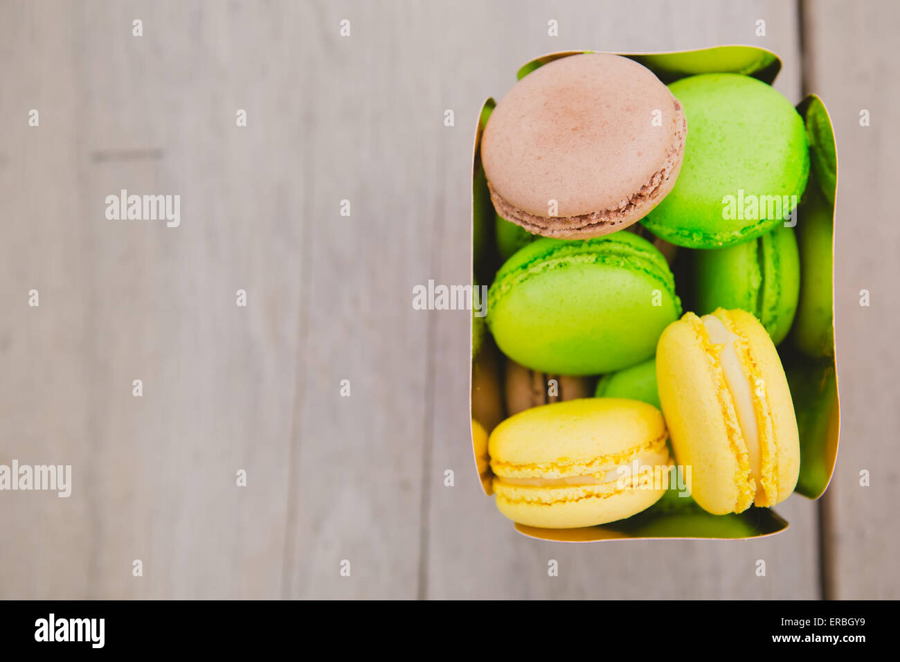 A lot of french colorful macarons. shallow dof Stock Photo - Alamy