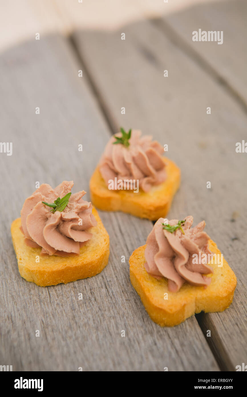 Chicken liver pate canapes hi-res stock photography and images - Alamy