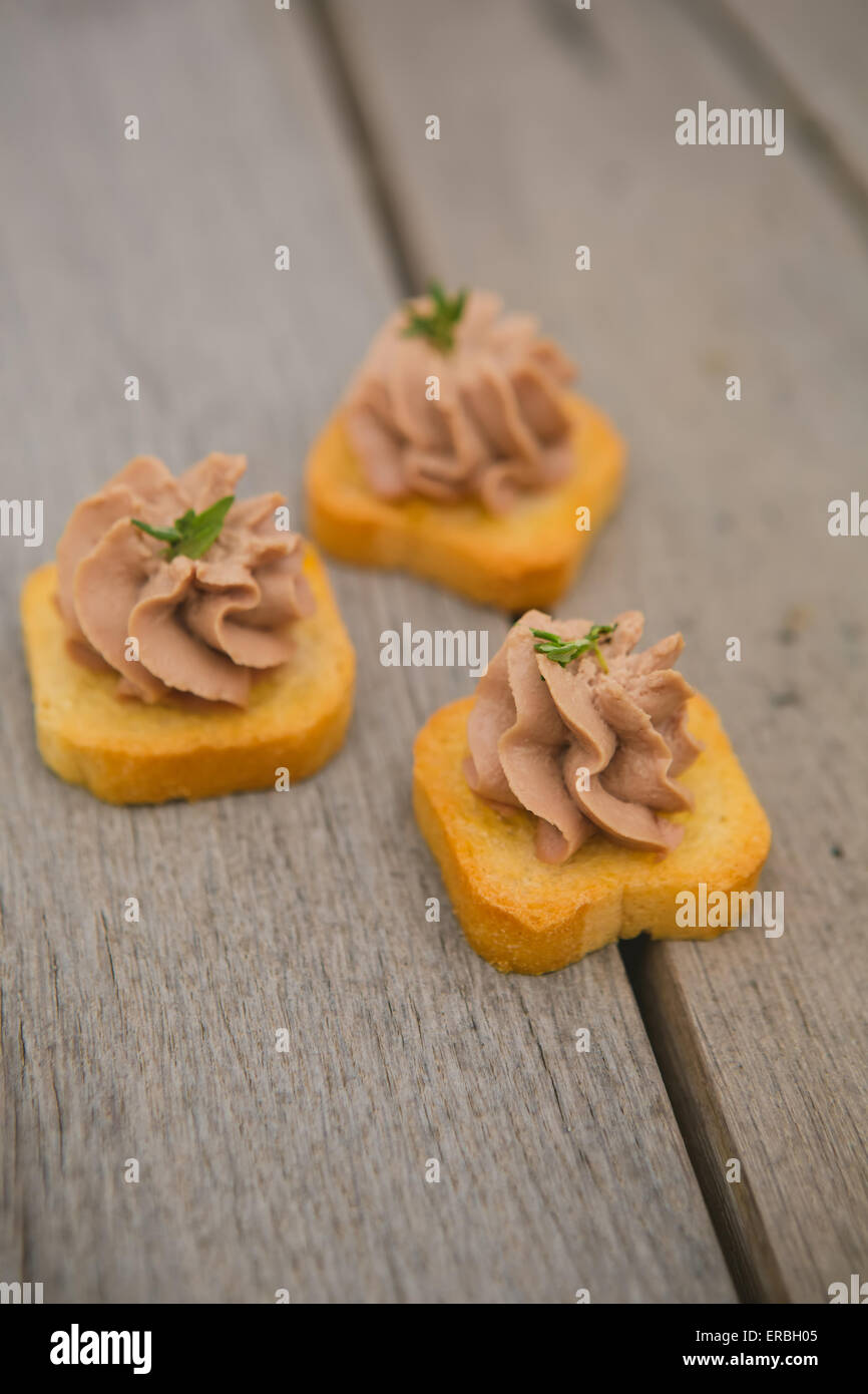 Chicken liver pate canapes hi-res stock photography and images - Alamy