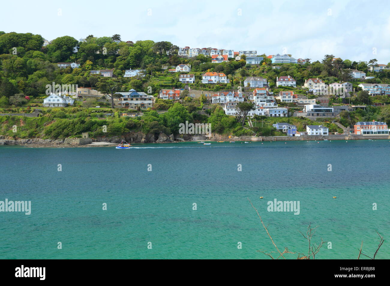 Salcombe viewed from East Portlemouth, South Hams, Devon, England, UK ...