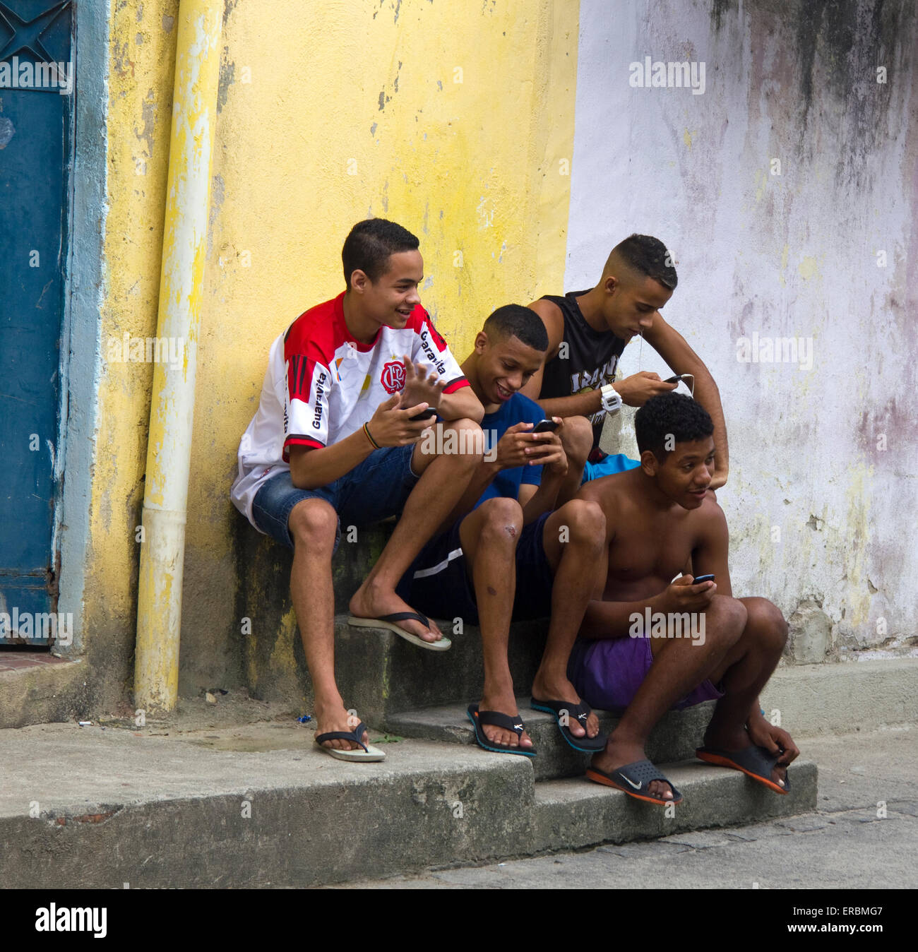 Boys in the Vigario Geral Favela Rio de Janeiro Brazil Stock Photo - Alamy