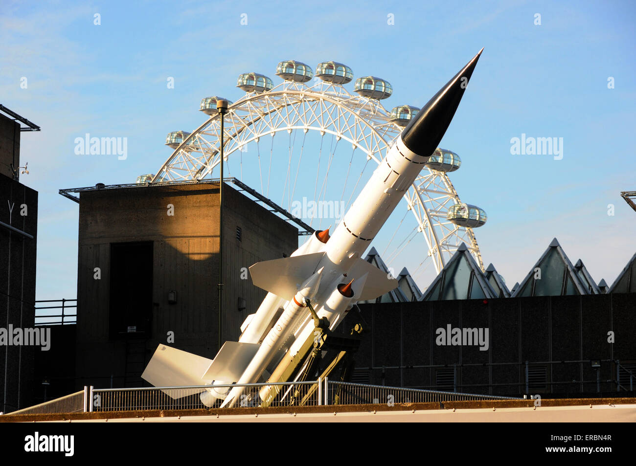 London, UK, 19 February 2015, cold war surface to air missile launcher ...