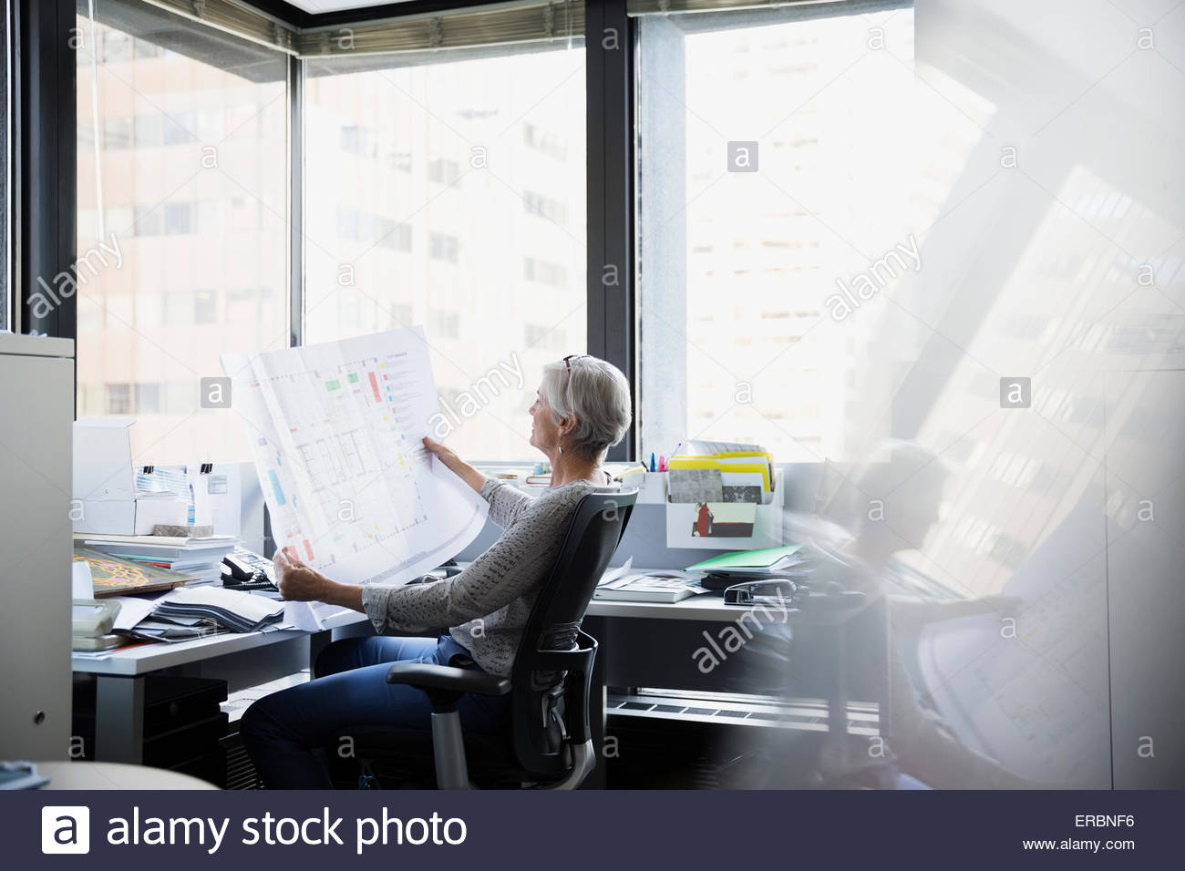 Plans architect desk hi-res stock photography and images - Alamy